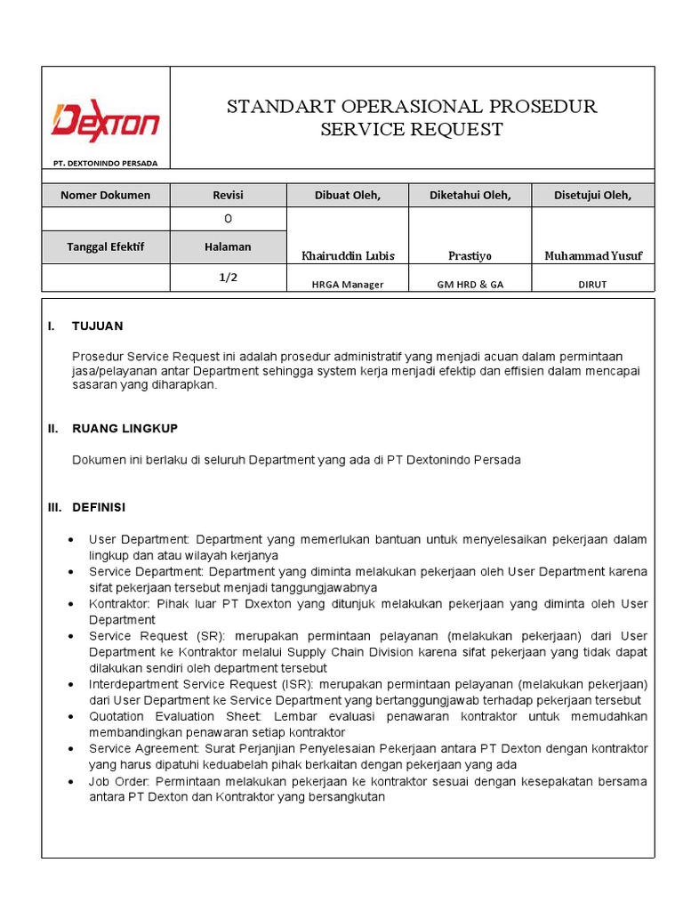 Form Service Request | PDF | Bisnis | Teknologi & Rekayasa