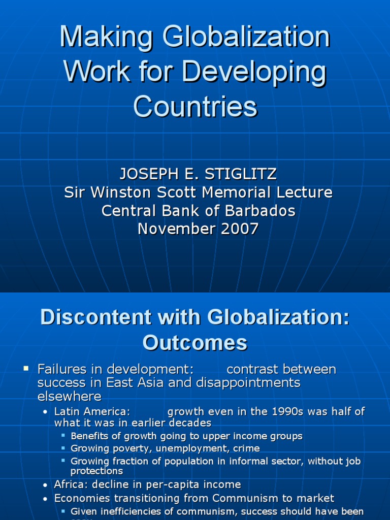 Making Globalization Work For Developing Countries | PDF ...
