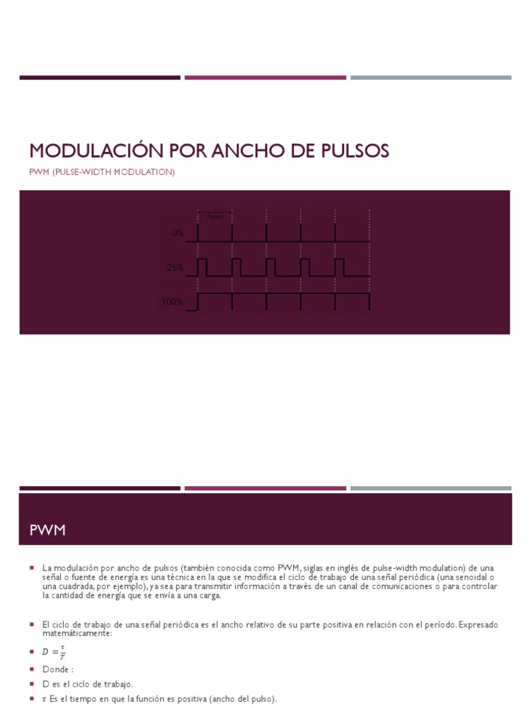 Modulación Por Ancho de Pulsos: PWM (Pulse-Width Modulation) | PDF ...