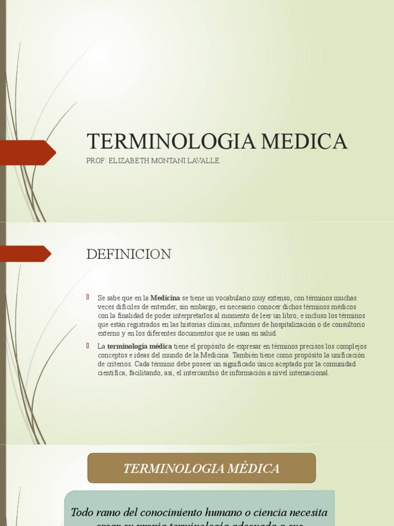 Terminologia Medica Clase 1 | PDF | Palabra | Lingüística