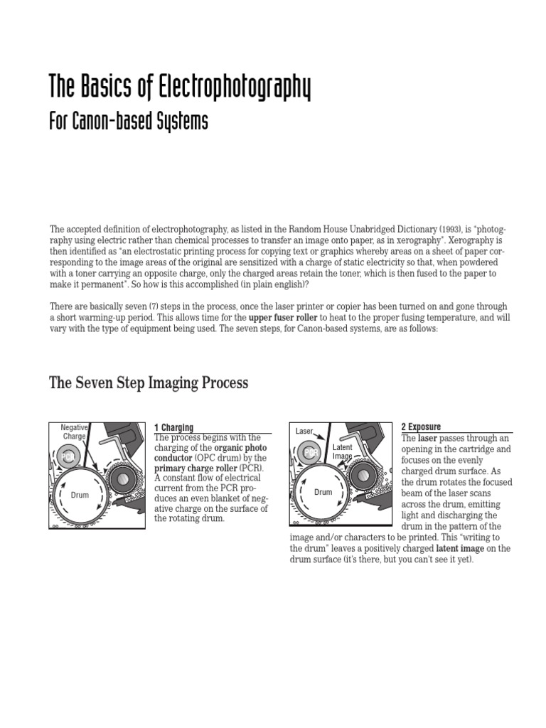 The Basics of Electrophotography | PDF | Industrial Processes