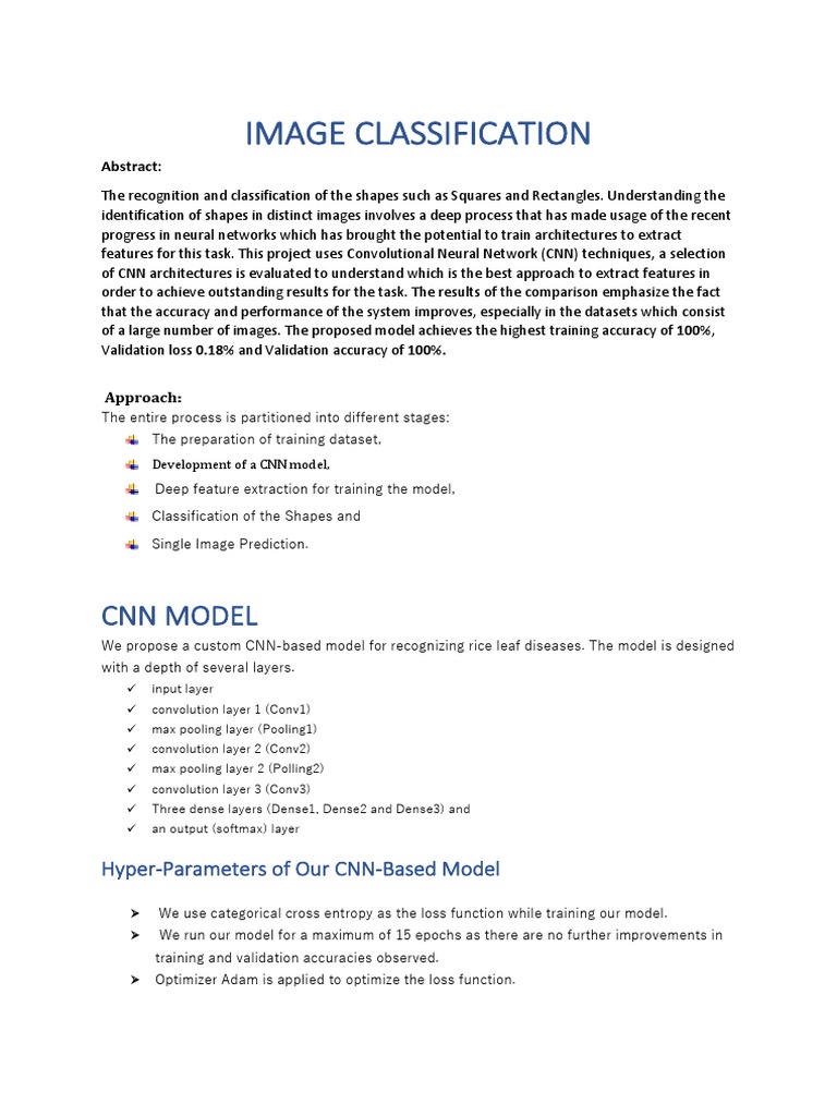 Image Classification: CNN Model | PDF | Learning | Cognitive Science