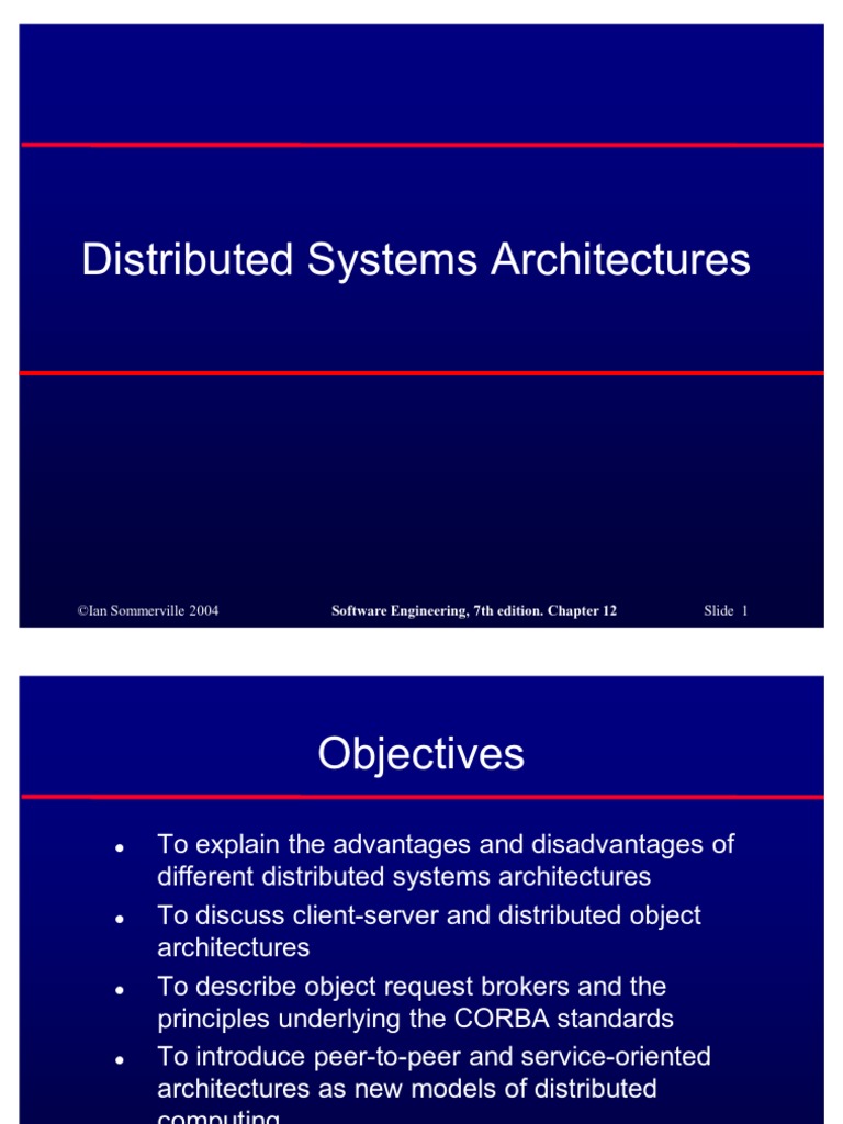 Distributed System Architectures | PDF | Computers | Technology ...