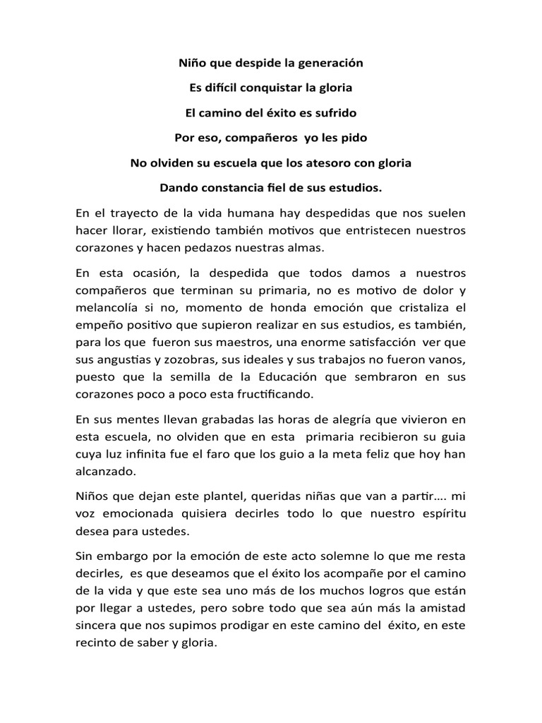 Discurso de Clausura | PDF