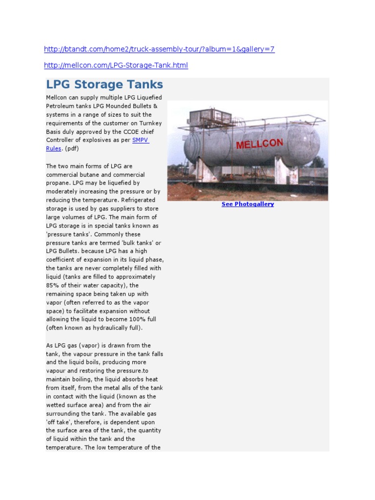 LPG Storage Tanks: SMPV Rules | PDF | Liquefied Petroleum Gas | Liquids