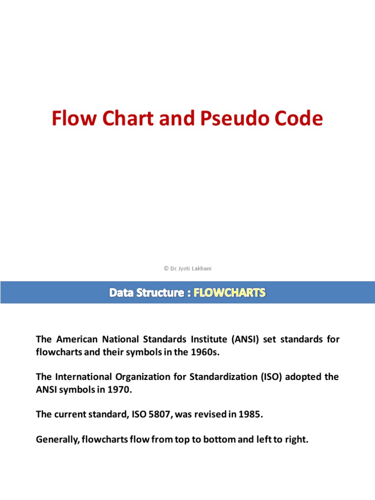 DS02 Flow Chart and Pseudo Code by Jyoti Lakhani | PDF | Computer ...