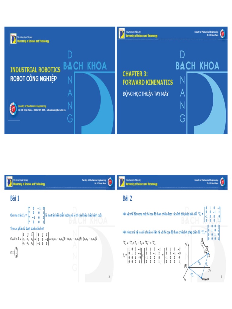 DUT - Robotics - C3 - Dong - Hoc - Thuan - Bai Tap - Print4in1 | PDF