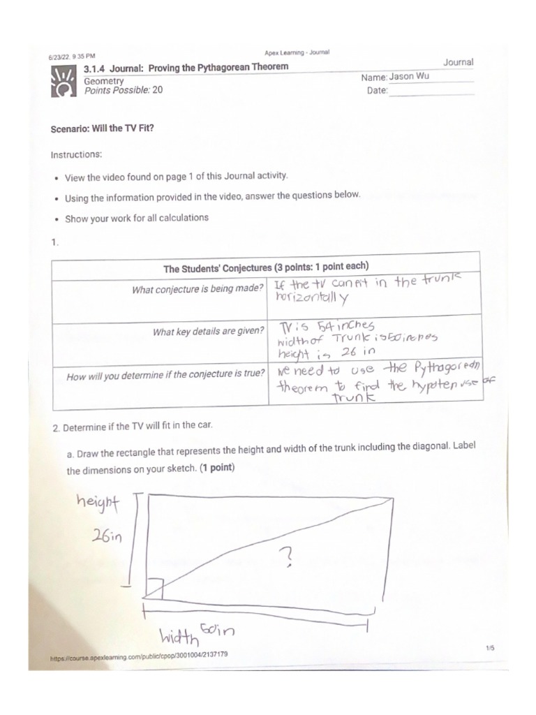 Apex Learning - Journal | PDF