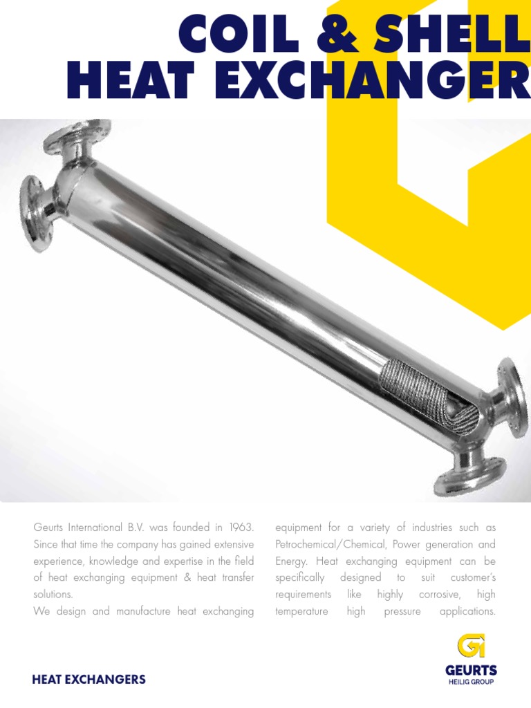 Coil Shell Heat Exchanger Geurts Leaflet | PDF | Heat Exchanger | Heat