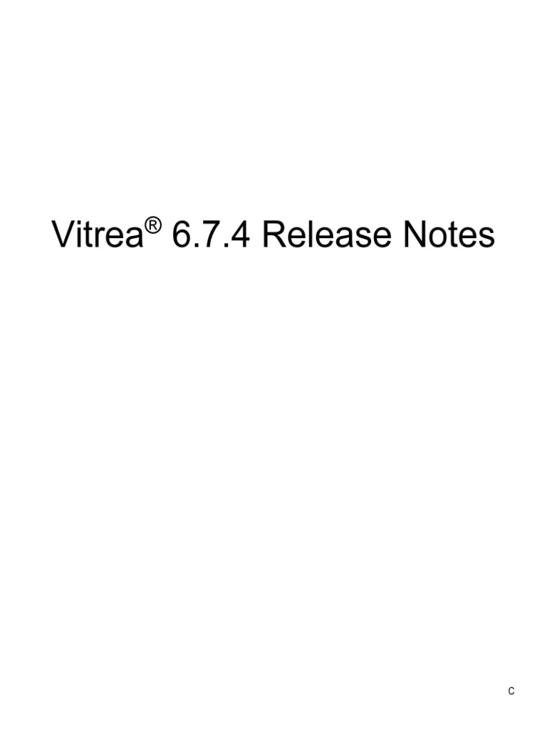 Vitrea 6,7 ReleaseNotes | PDF | Ct Scan | Cardiac Muscle