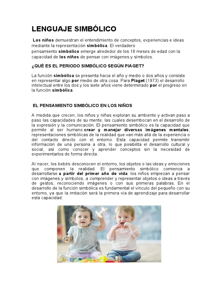 Lenguaje Simbólico | PDF | Los símbolos | Pensamiento