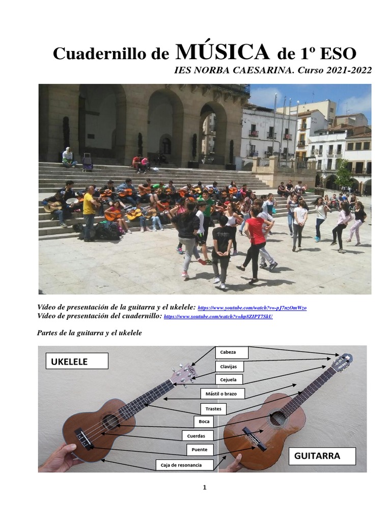 Cuadernillo Guitarra y Ukelele | PDF | Guitarras | Acorde (Música)