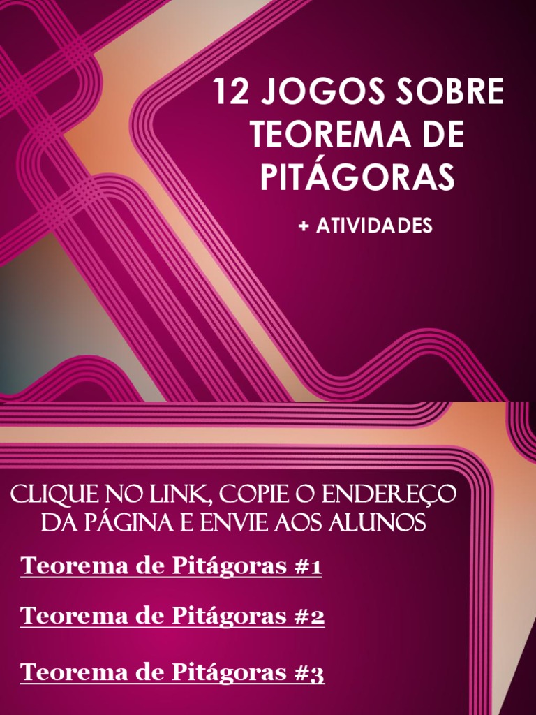 12 Jogos Sobre Teorema de Pitágoras | PDF