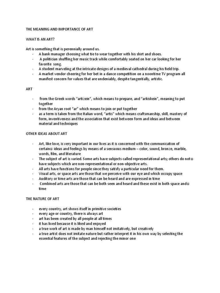 Chapter 1 - 5 Art Appreciation | PDF | Paintings | Mind