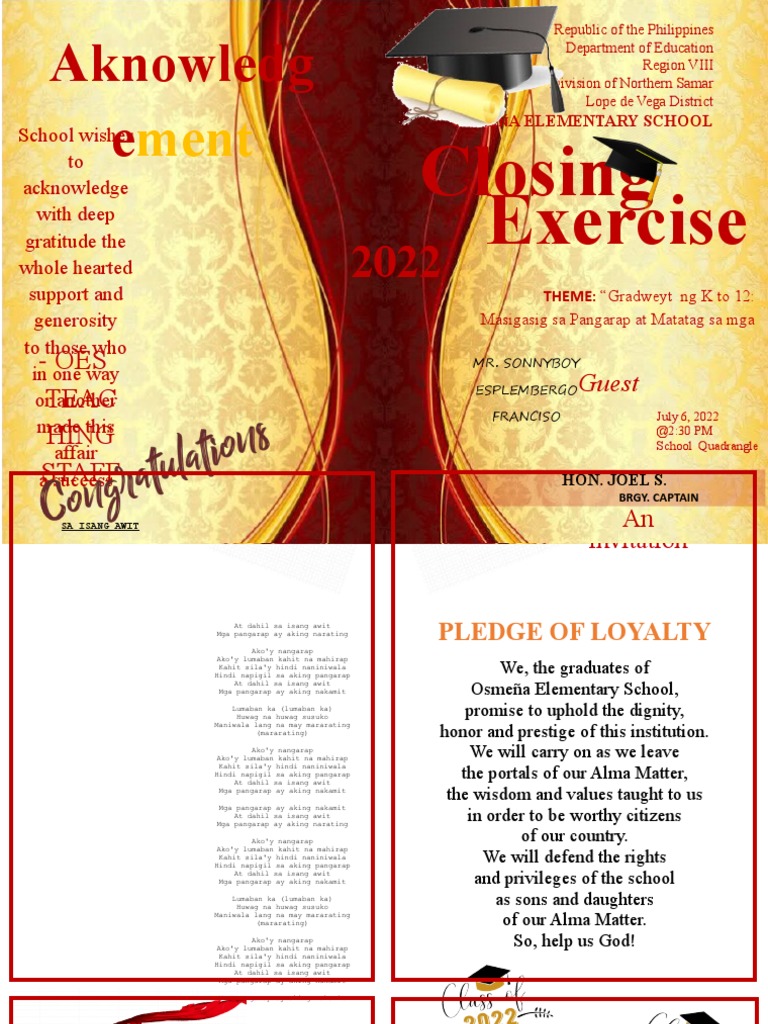 Aknowledg E: Closing Exercise S | PDF