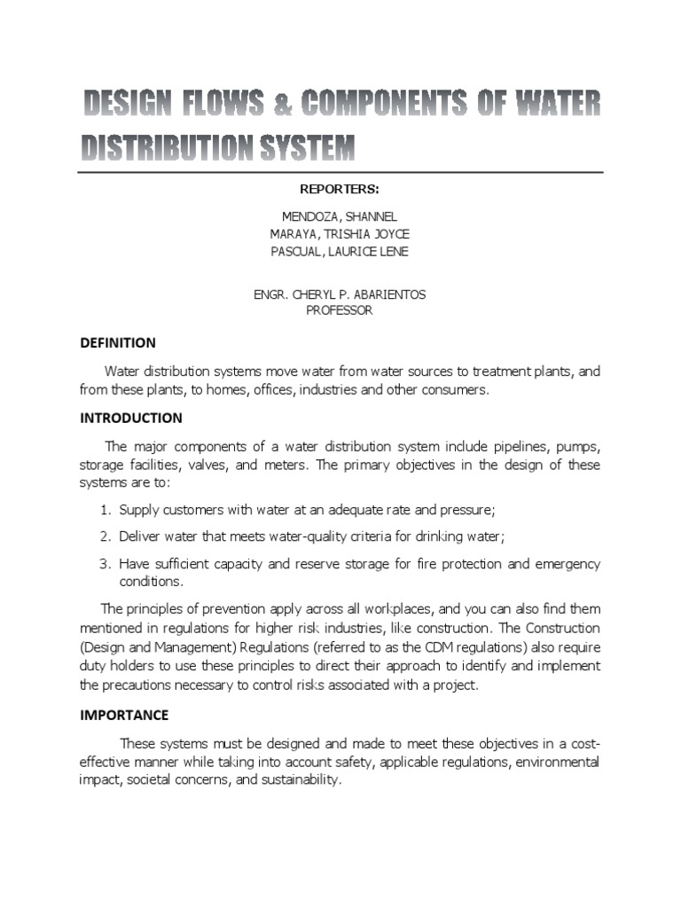 Design Flows | PDF | Pipe (Fluid Conveyance) | Pump