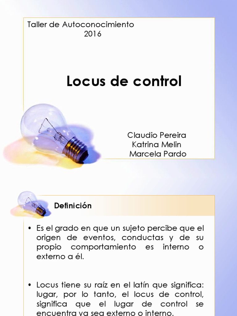 Locus de Control Sesión 11 | PDF | Autoestima | Psicología Aplicada