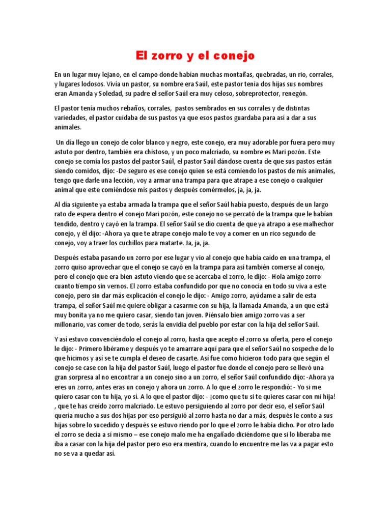 El Zorro y El Conejo | PDF