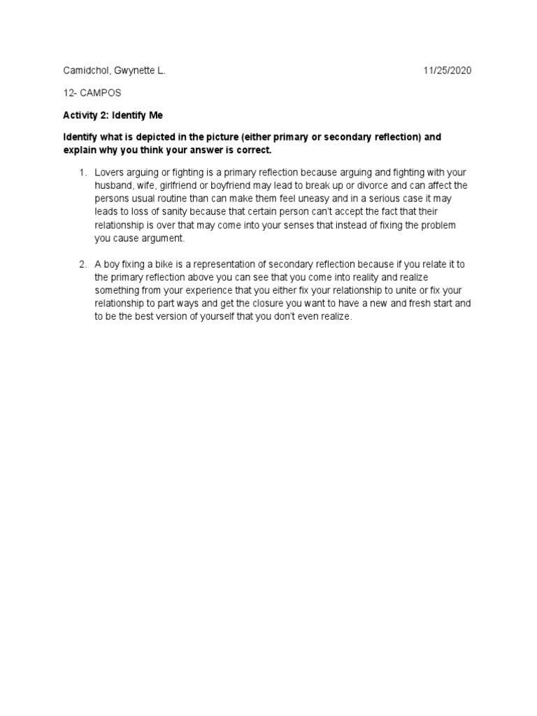 Activity 2 Identify Me | PDF