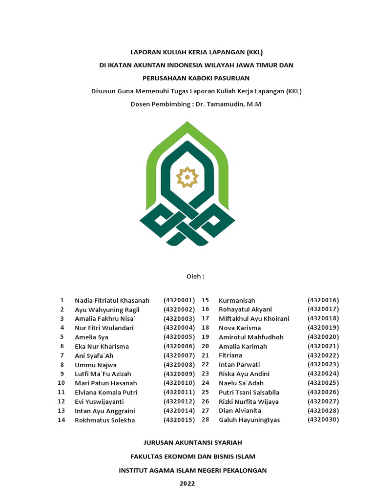 Laporan KKL Kelompok-2 | PDF Laporan KKL Kelompok-2 | PDF