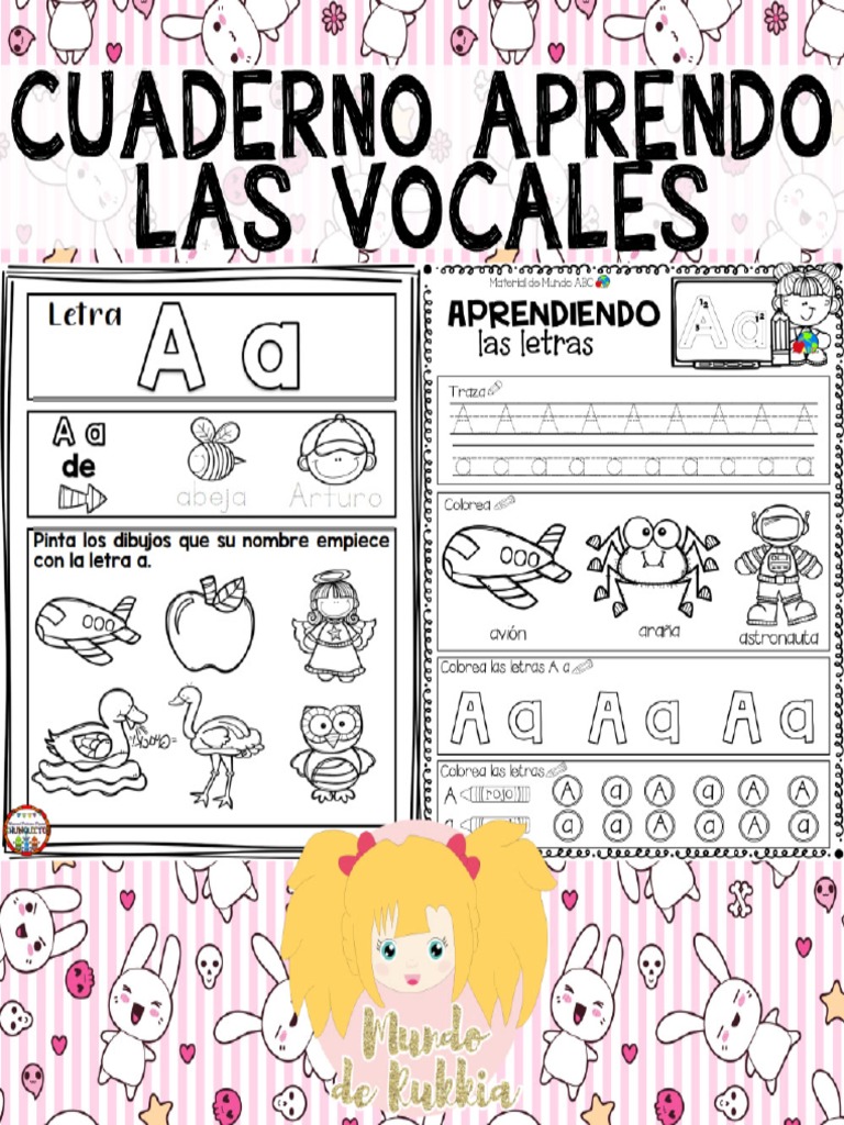Cuaderno Aprendo Las Vocales Recopilado Por Mundo de Rukkia | PDF