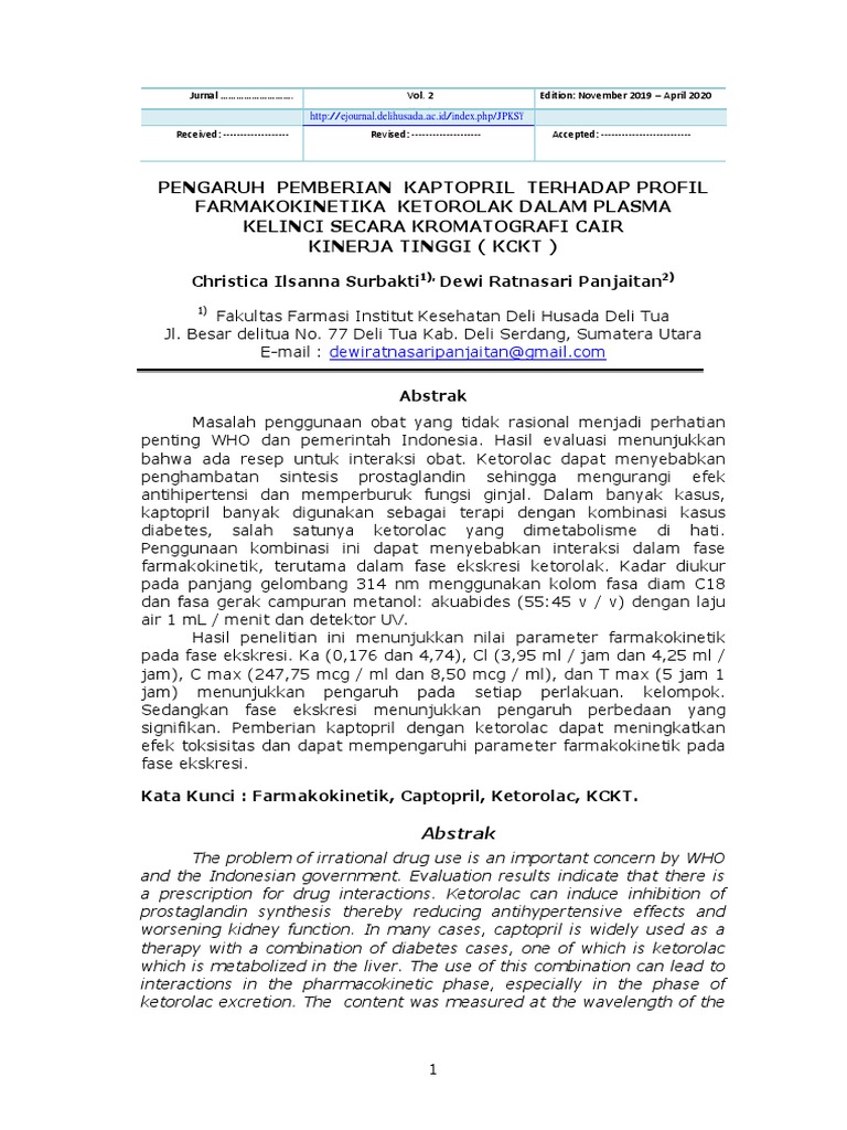 Jurnal Skripsi HPLC - Dewi | PDF
