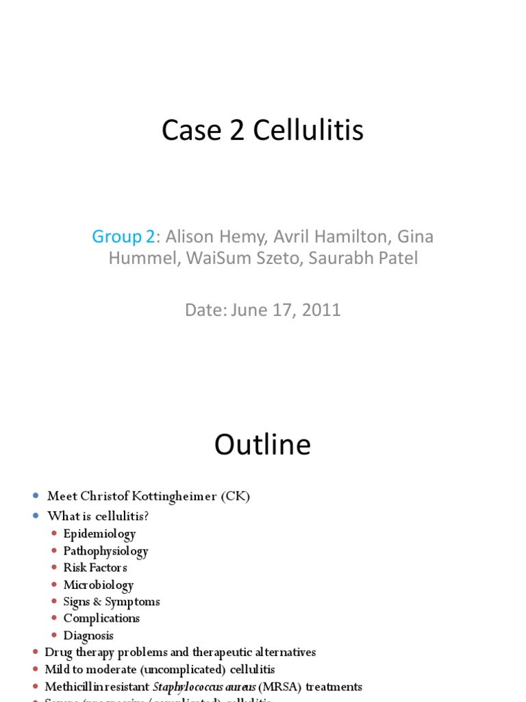 Cellulitis Management for Seniors | PDF | Methicillin Resistant ...