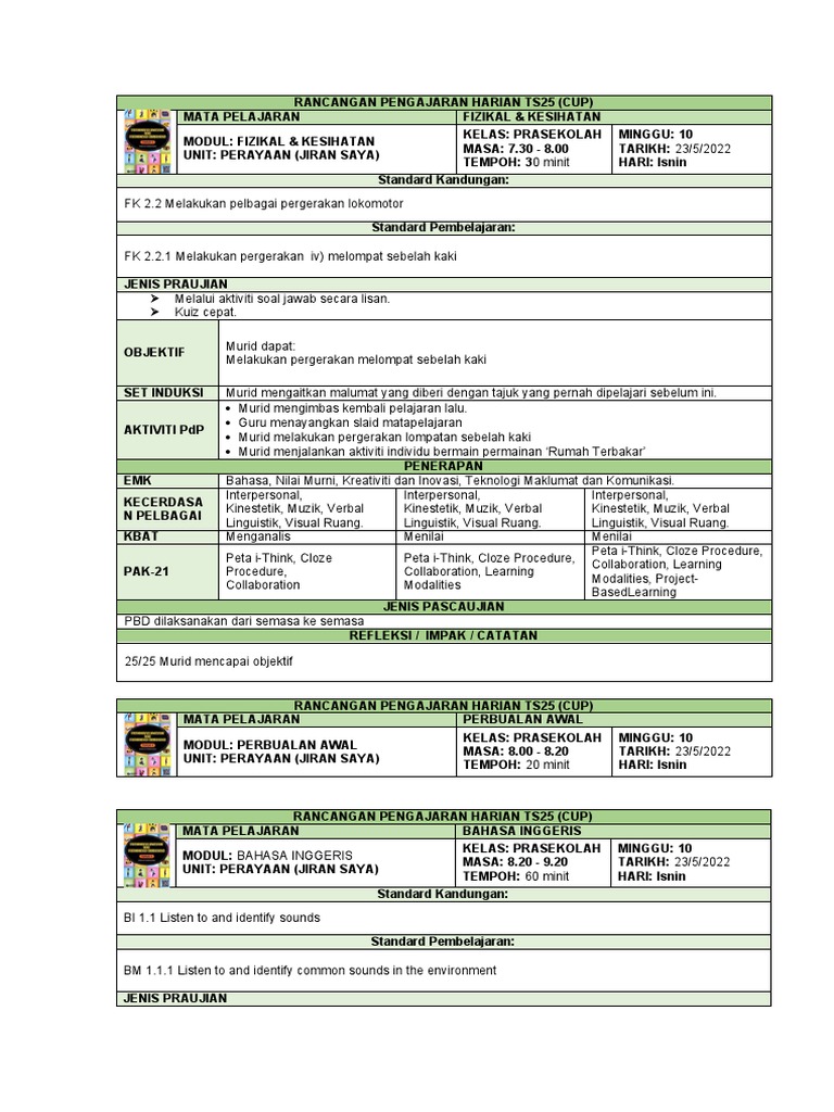 RPH Pra M10 - Isnin | PDF