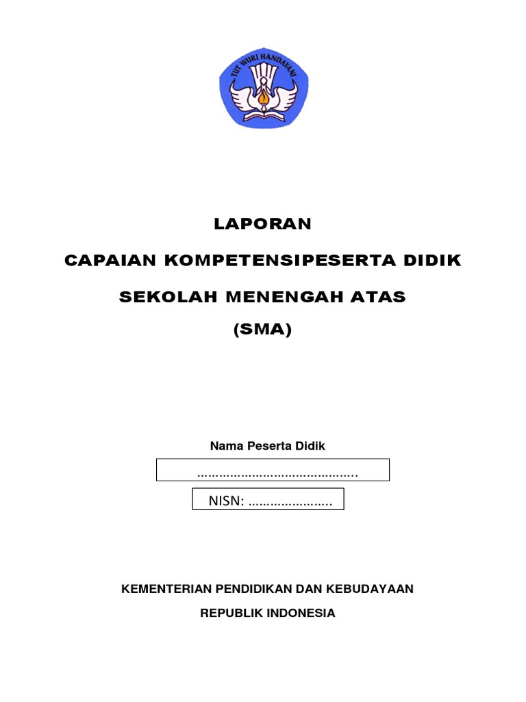 Model Rapor K 13 Sma Final Beserta Contoh | PDF | Kesehatan Holistik