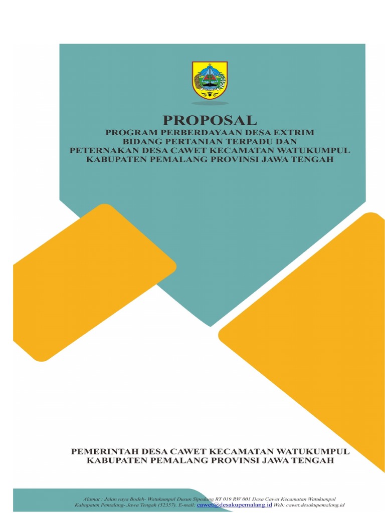 Proposal Pemberdayaan Desa Cawet | PDF