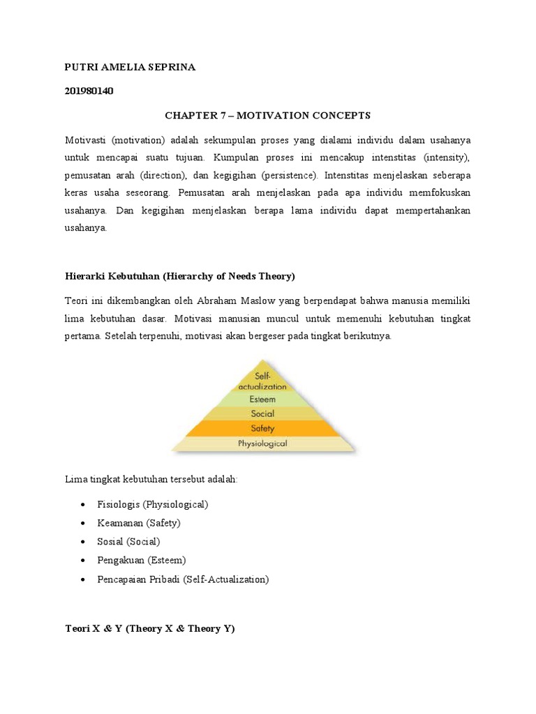 Po-Putri Amelia Seprina-Chapter 7-Motivation Concepts | PDF