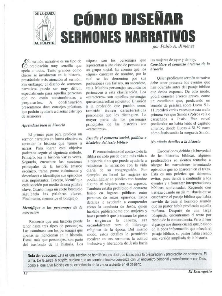 Como Preparar Sermones Narrativos | PDF | Estudios de idiomas extranjeros