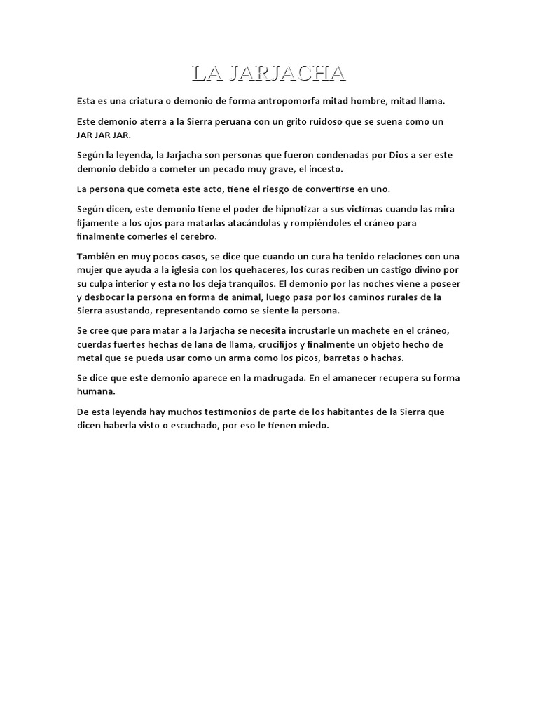 La Jarjacha Leyenda | PDF