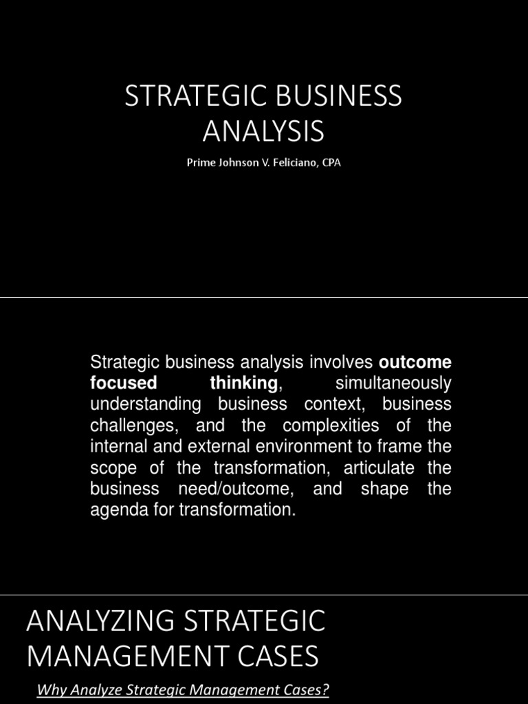 Module 1 - Strategic Business Analysis | PDF | Strategic Management ...