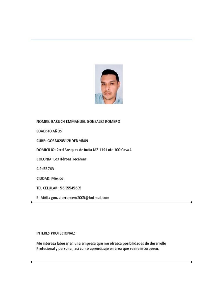 CV Emmanuel 14 | PDF | Business | Tecnologías de la información