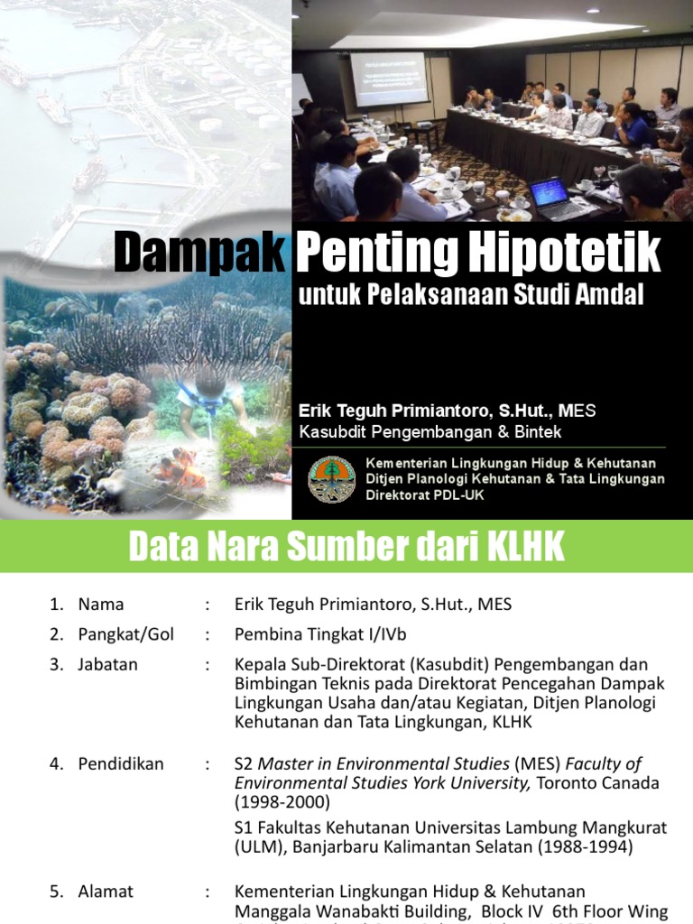 03-Dampak Penting Hipotetik-Diklat Amdal Penyusun UI-1 Novt 2017 | PDF