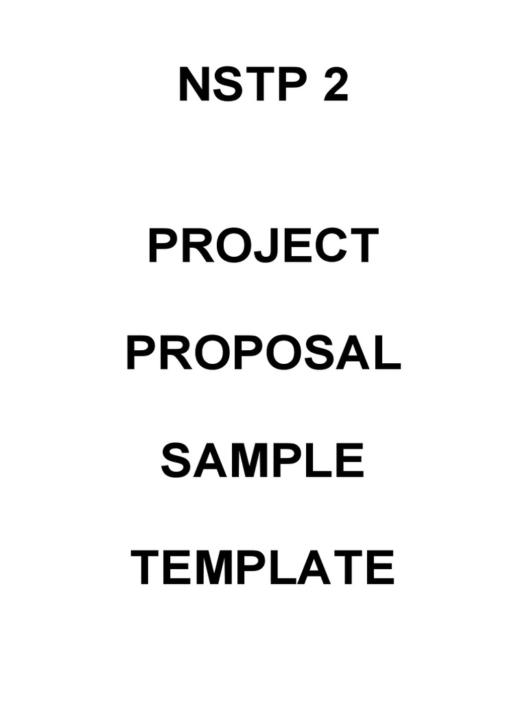 NSTP Project Proposal | PDF | Philippines | Volunteering