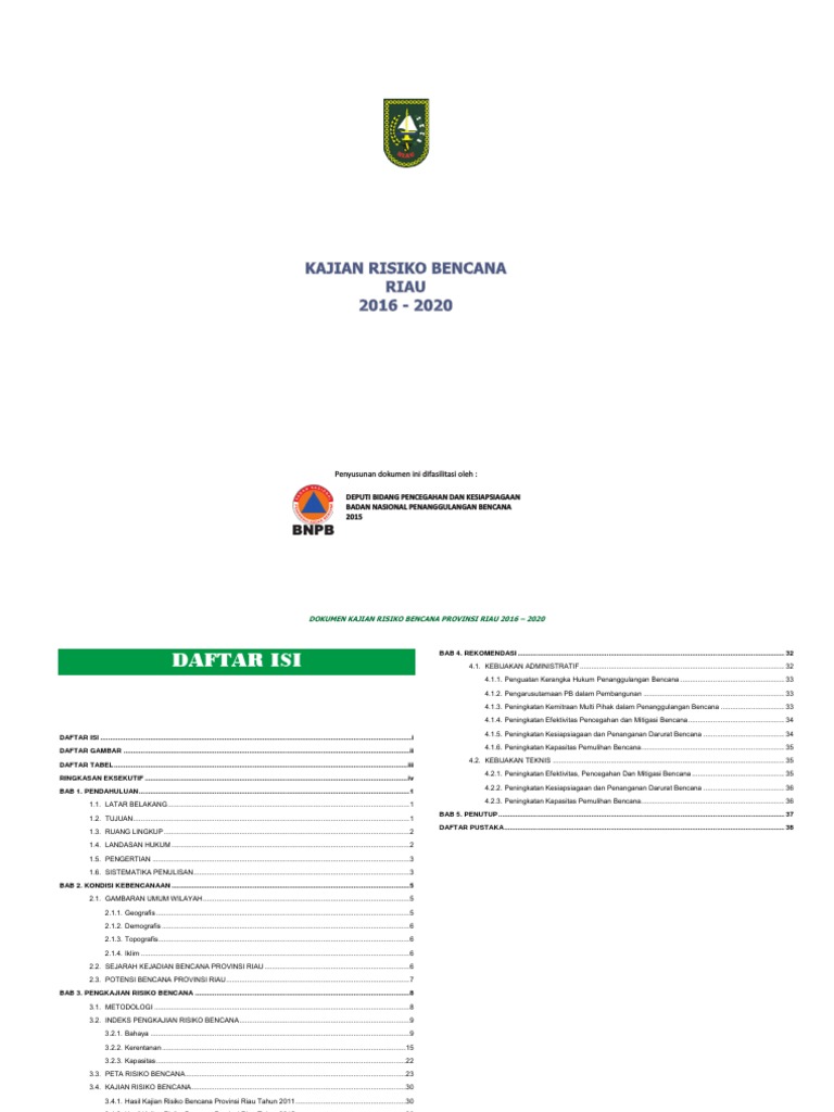 Dokumen KRB Prov. RIAU - Final Draft | PDF