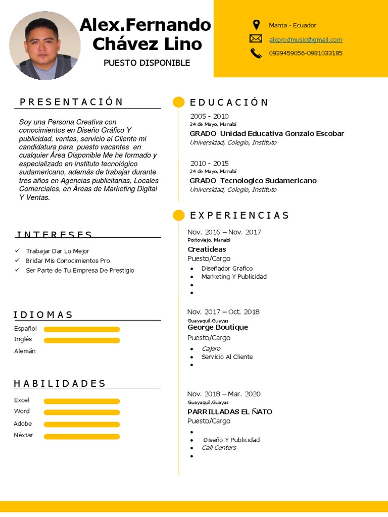Alx Curriculum Vitae | PDF | Diseño | Comunicación