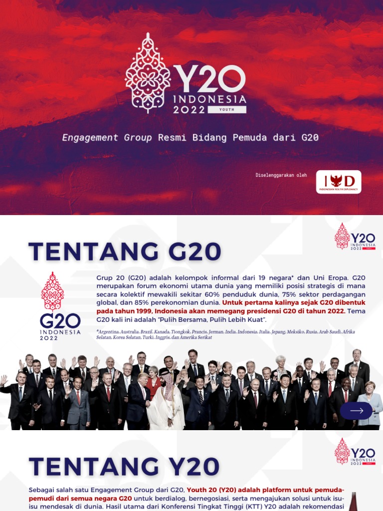 (V2) Gambaran Umum KTT Y20 Indonesia 2022 | PDF