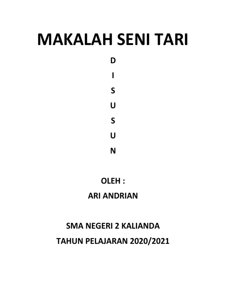 Makalah Seni Tari | PDF