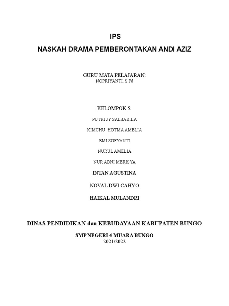 Drama Pemberontakan Andi Aziz | PDF