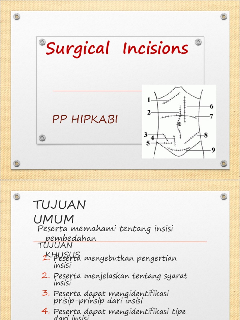 Surgical Incisions | PDF | Surgical Suture | Abdomen