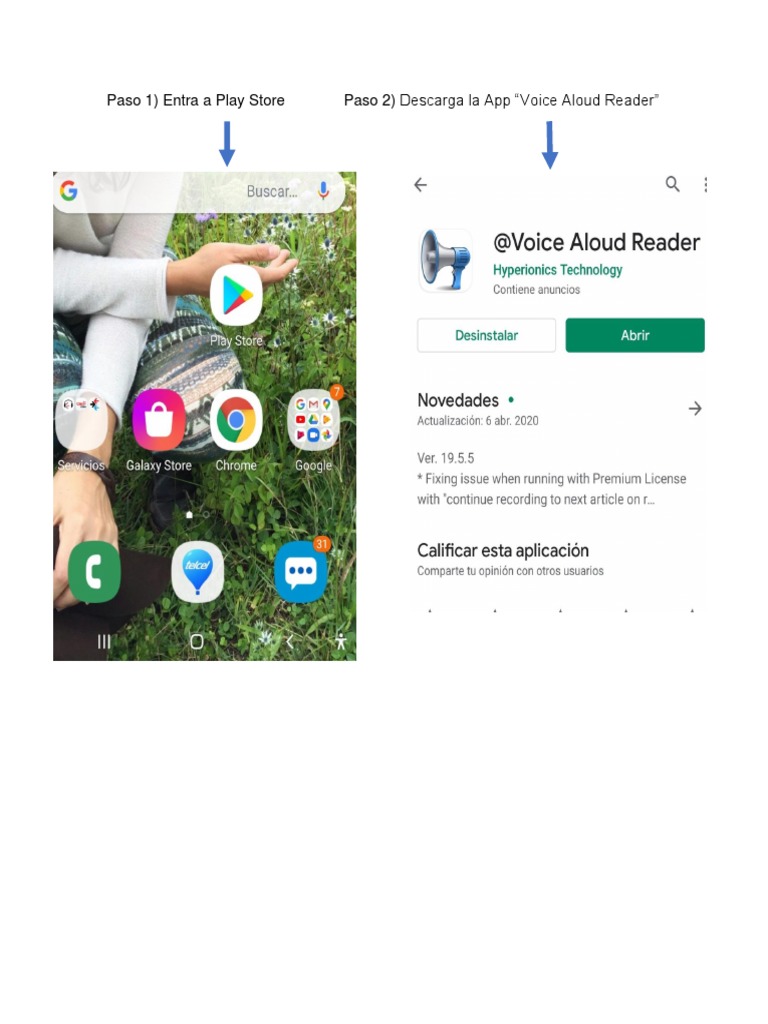 Tutorial - Texto Audible - Voice Aloud Reader - Android | PDF