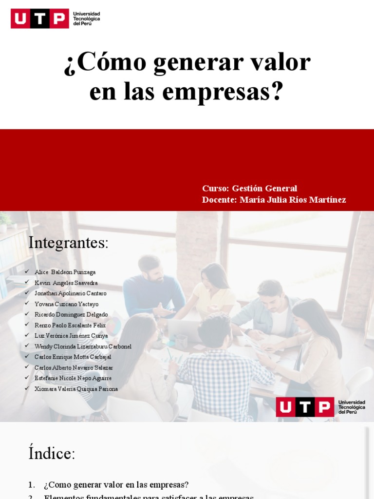 Como Generar Valor en Las Empresas | PDF | Marketing | Business