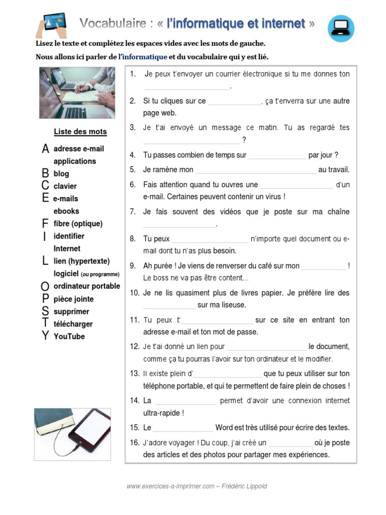 Vocabulaire Informatique Et Internet Marques | PDF | Application | l ...