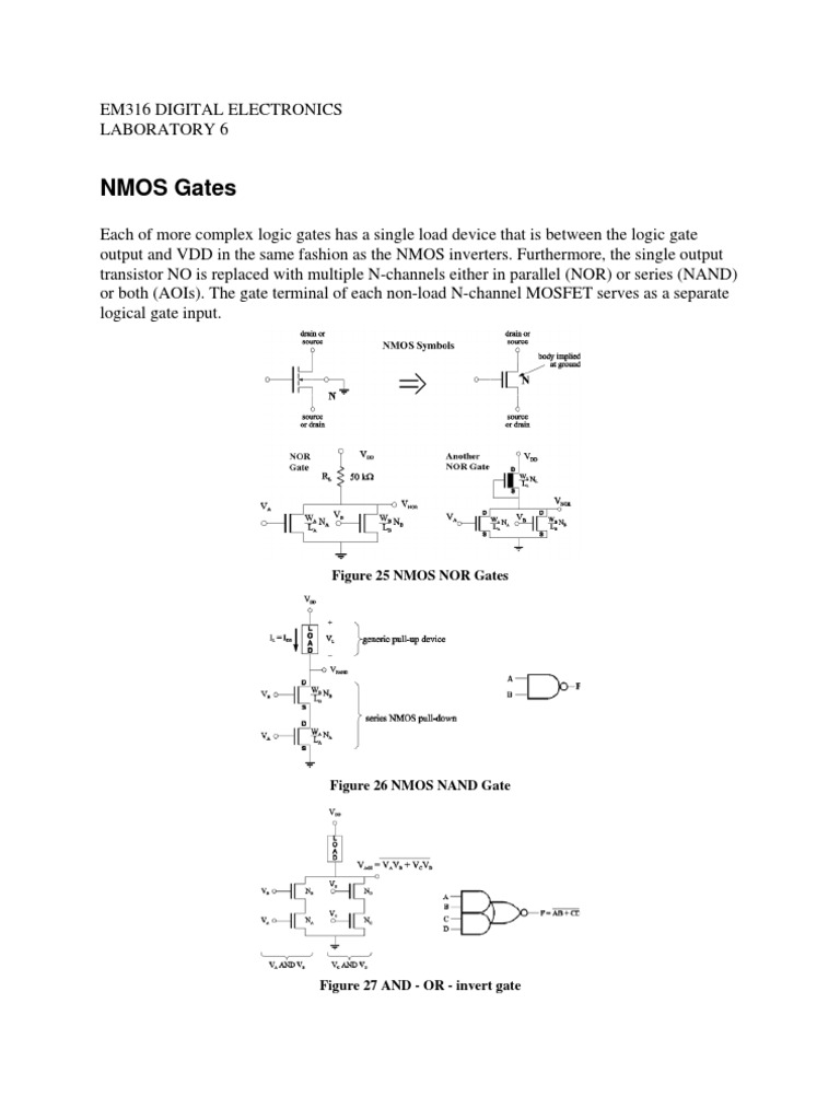 Logic Gates | PDF | Mosfet | Field Effect Transistor