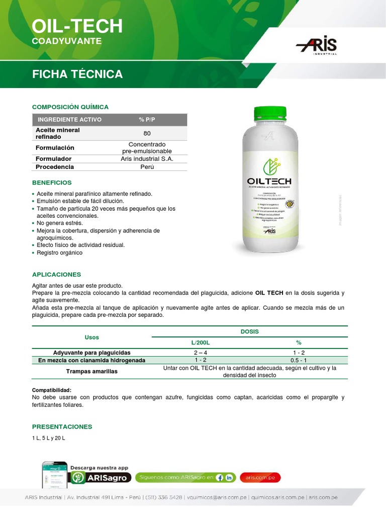 Oil Tech-Fichas tecnicas-20220701095100/ArisAgro/fichas/oil Tech-Fichas ...