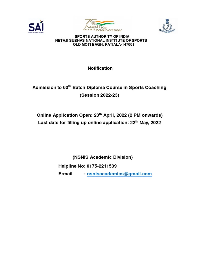 60th Batch Notification - PDF | PDF | University And College Admission ...