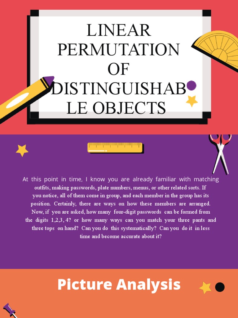 Linear Permutation Of Distinguishab Le Objects Pdf Permutation Menu 4505